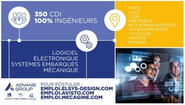 Advans recrute 350 CDI en ingénierie électronique, logicielle et ...